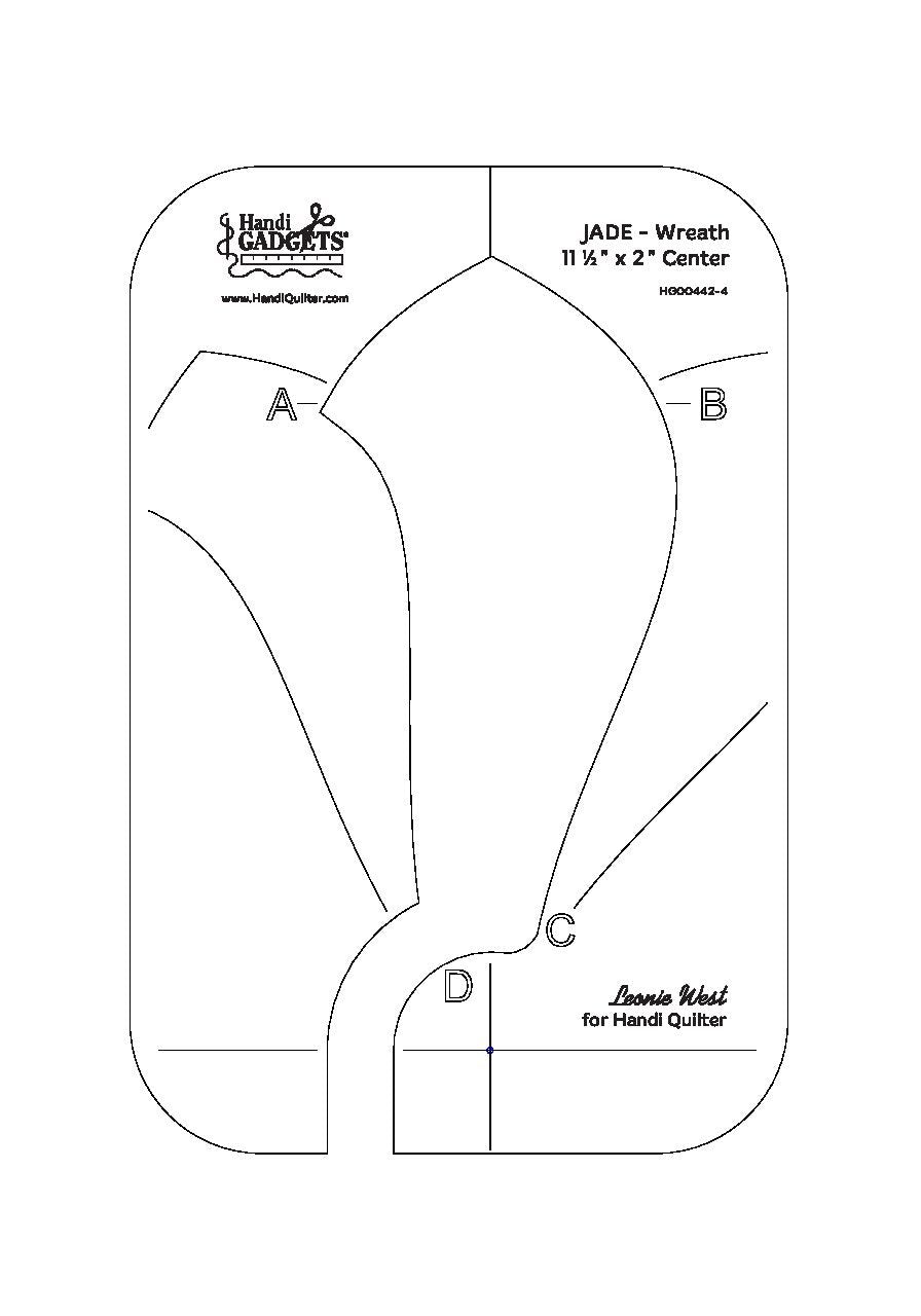 HQ Jade Wreath Ruler Template 11 1/2" x 2" – Beckie's Sewing Center