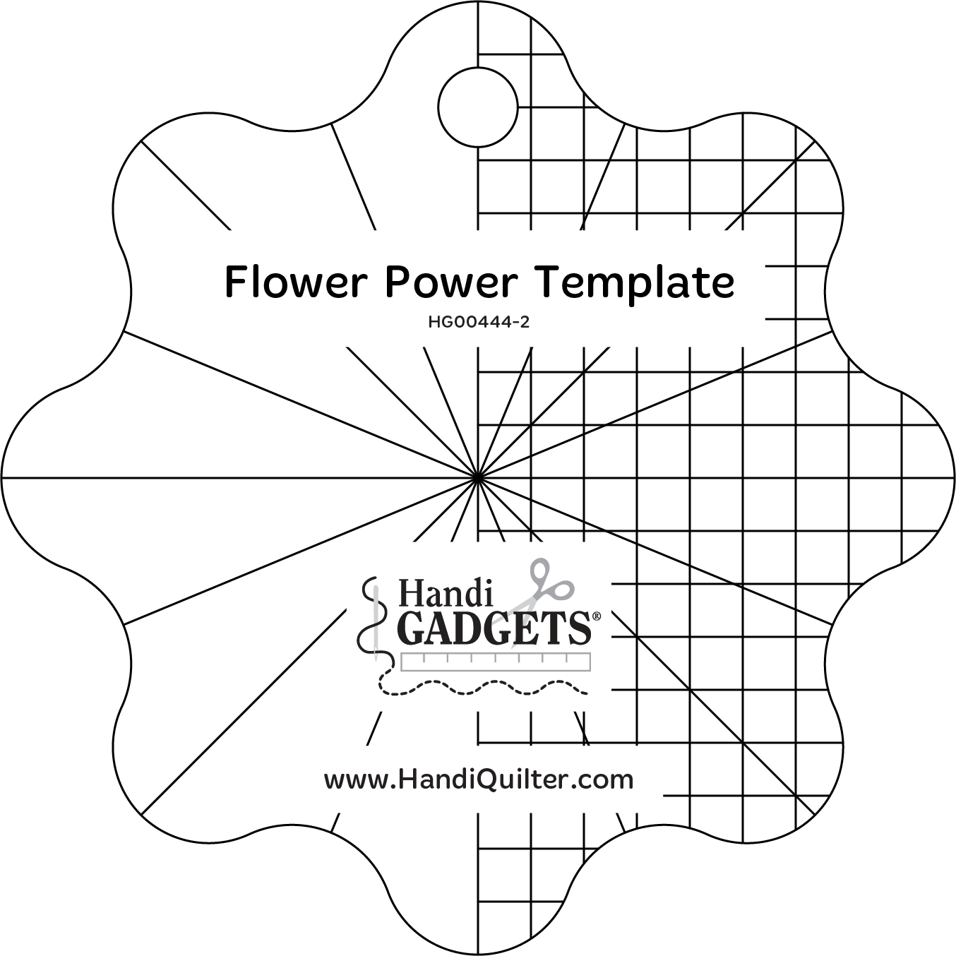 HQ 5-INCH FLOWER POWER TEMPLATE – Beckie's Sewing Center