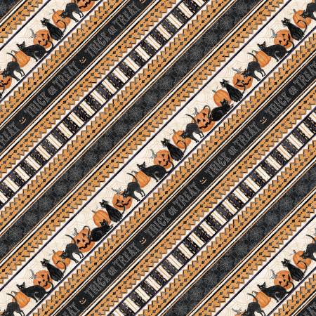 Orange/Cream Ticking Stripe Meow-gical – Beckie's Sewing Center